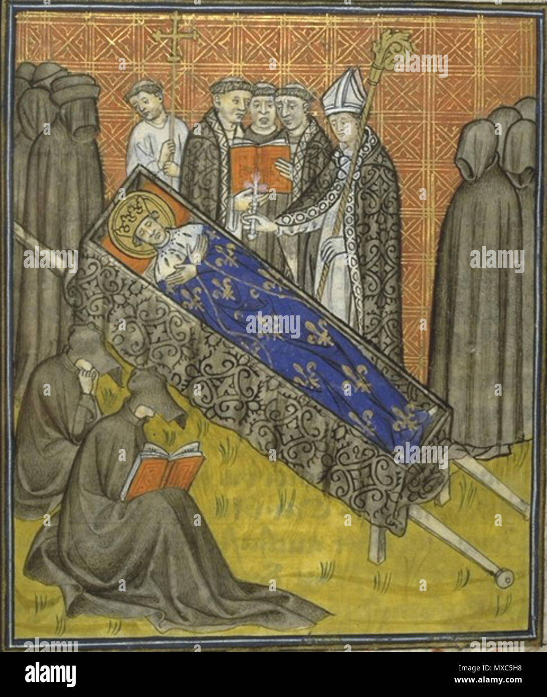 . Français : Funérailles de Louis VIII . 14th century. Anonymous 381 ...