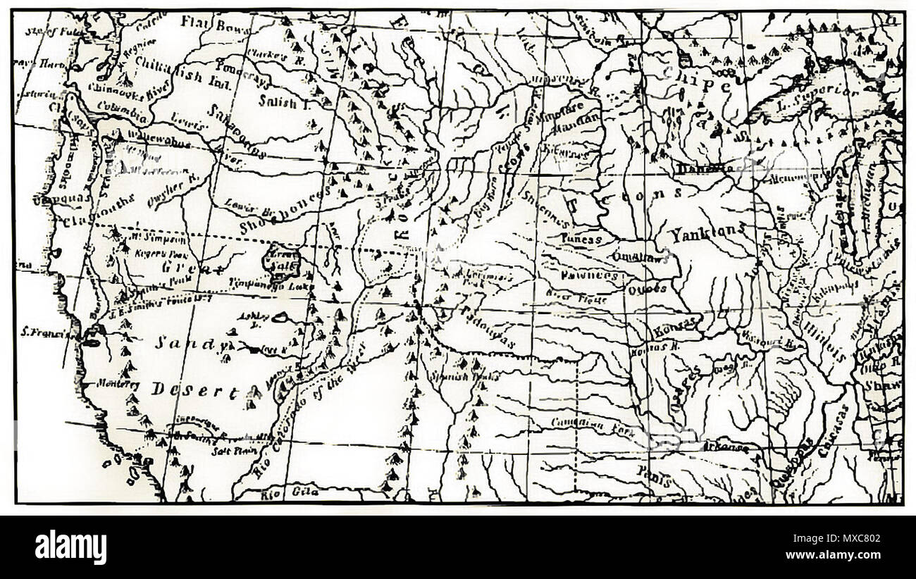 Indian tribes map hi-res stock photography and images - Alamy