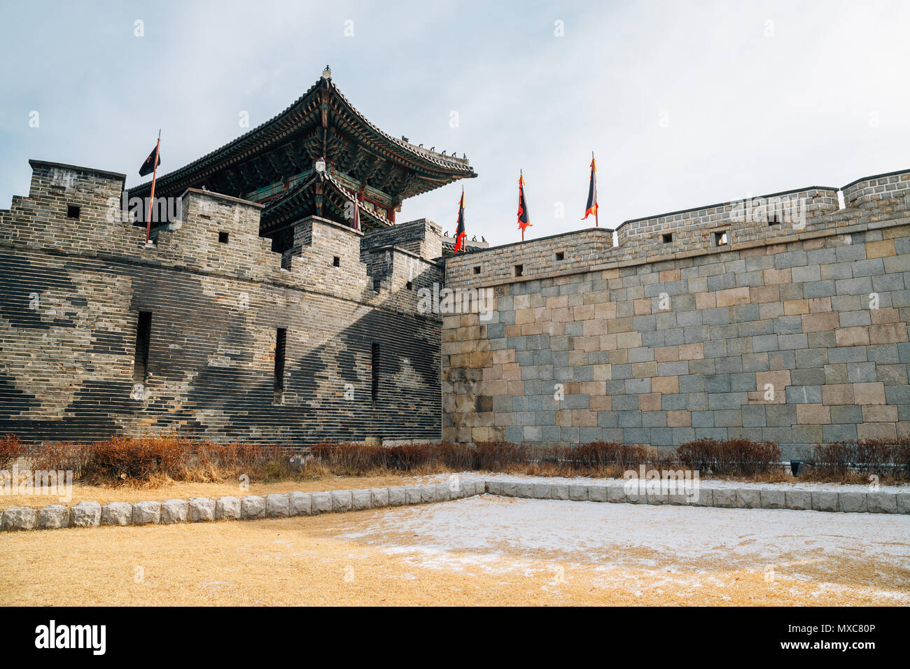 Hwaseong Fortress ancient ruins in Suwon, Korea Stock Photo - Alamy