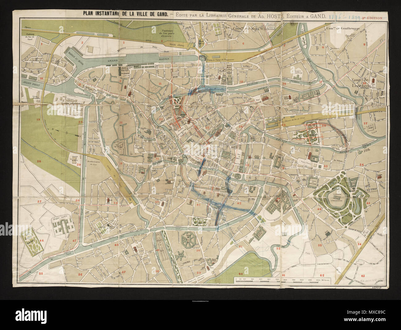 . English: Map of Ghent by Hoste, 1896-1899 . 29 May 2012. Hoste 393 ...