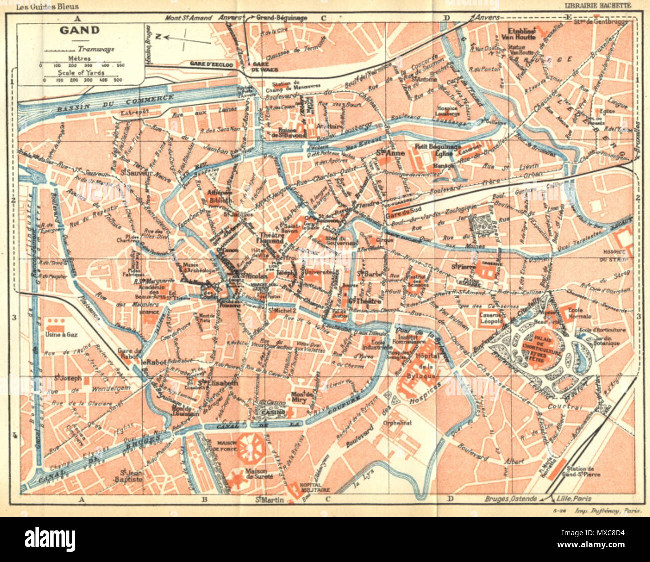 . English: Map of Ghent, 1924, Guide Bleu . 9 March 2012. ?, guide bleu ...