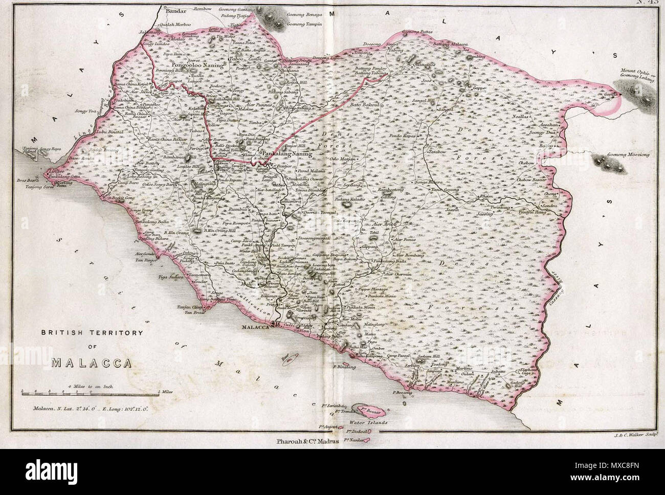 . English: British Territory of Malacca from An Atlas of the Southern ...