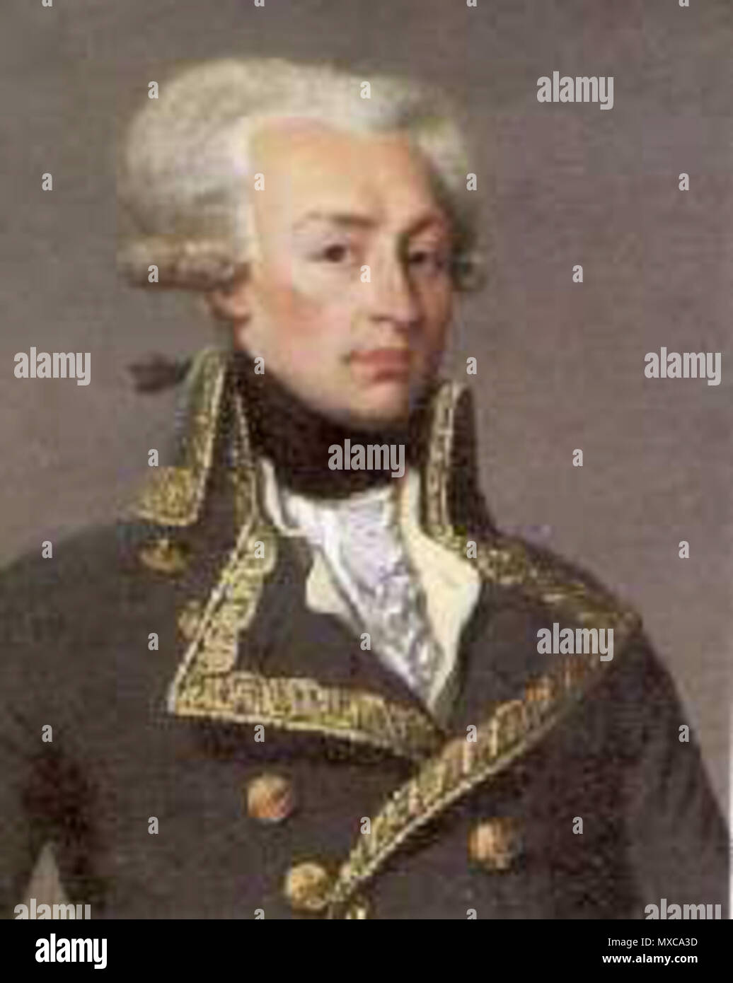 . English: Portrait of Gilbert Motier the Marquis De La Fayette as a ...