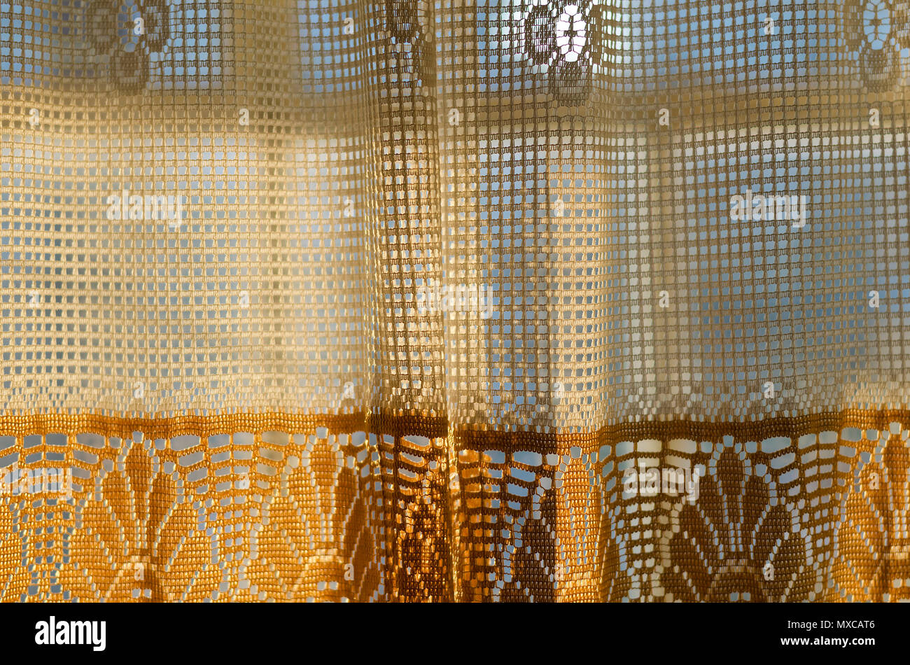 Window with curtains in the evening light abstract background Stock ...