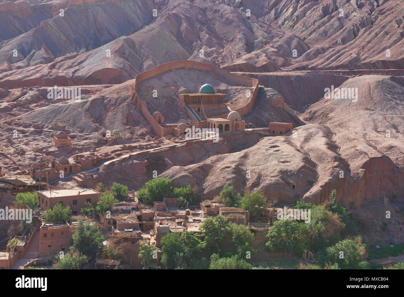 The holy Mazar in the Tuyoq Valley, Turpan, Xinjiang, China Stock Photo ...