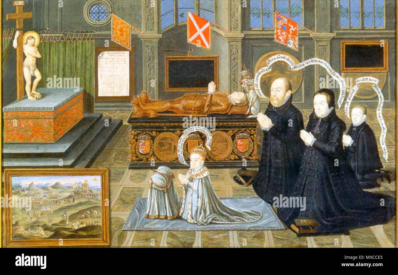 . English: Memorial to Henry Stuart, Lord Darnley (1545-1567) depicting ...