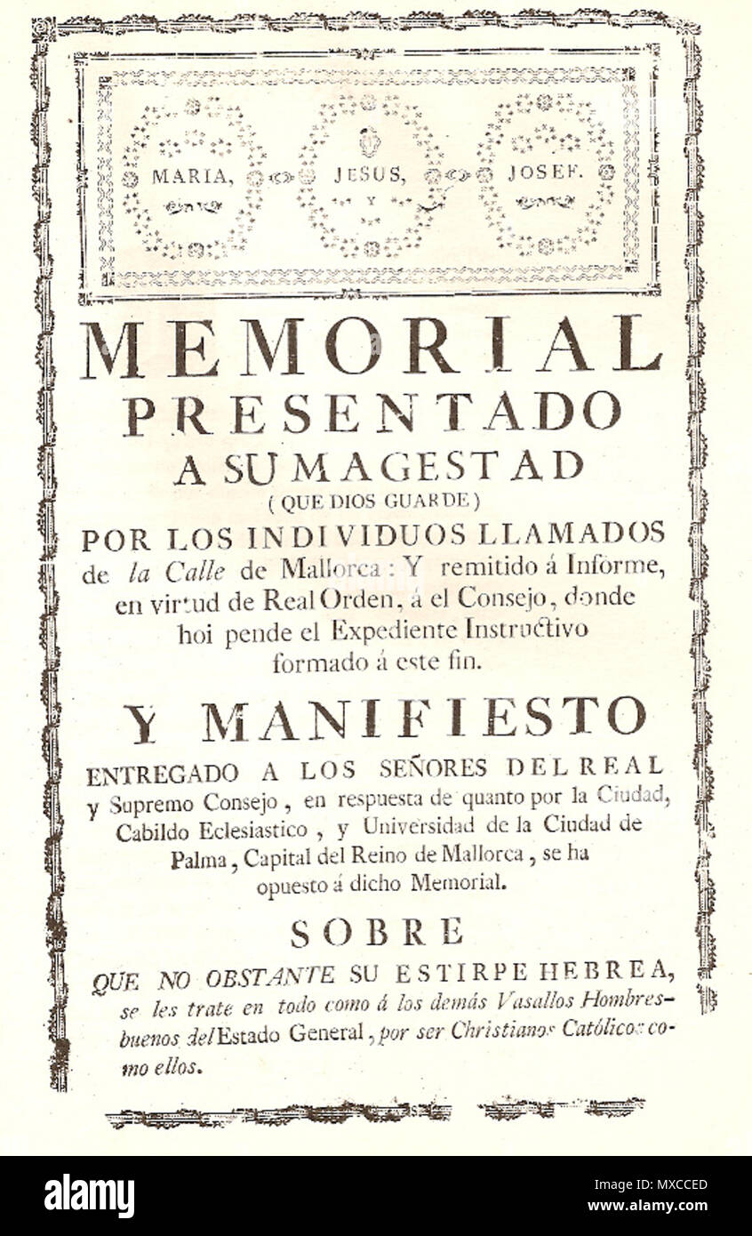 Català: Document d'alegacions jurídiques fet pels xuetes davant la cort ...