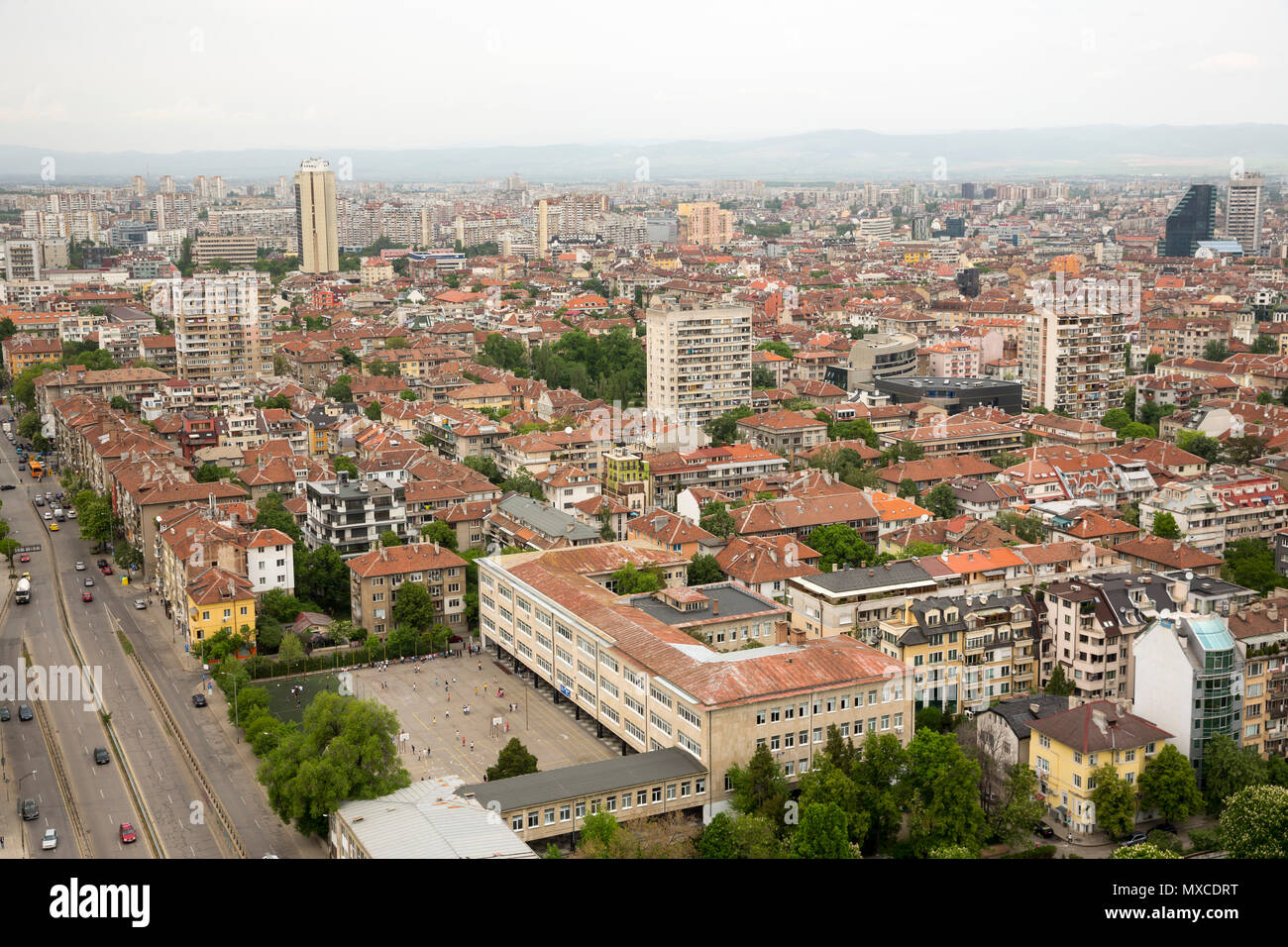 Aerial view of the center of Sofia, Bulgaria Stock Photo - Alamy