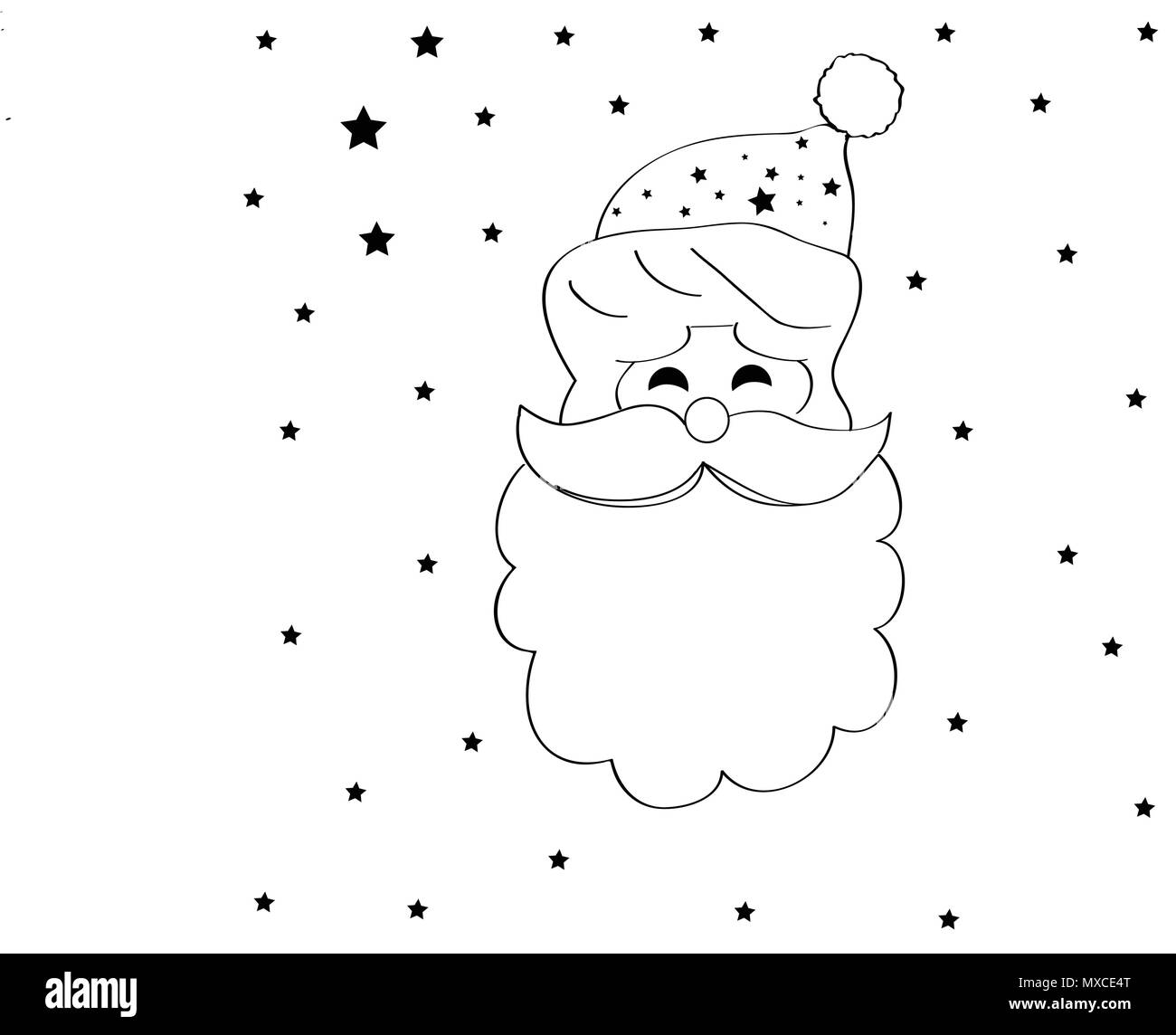 Santa Beard Outline