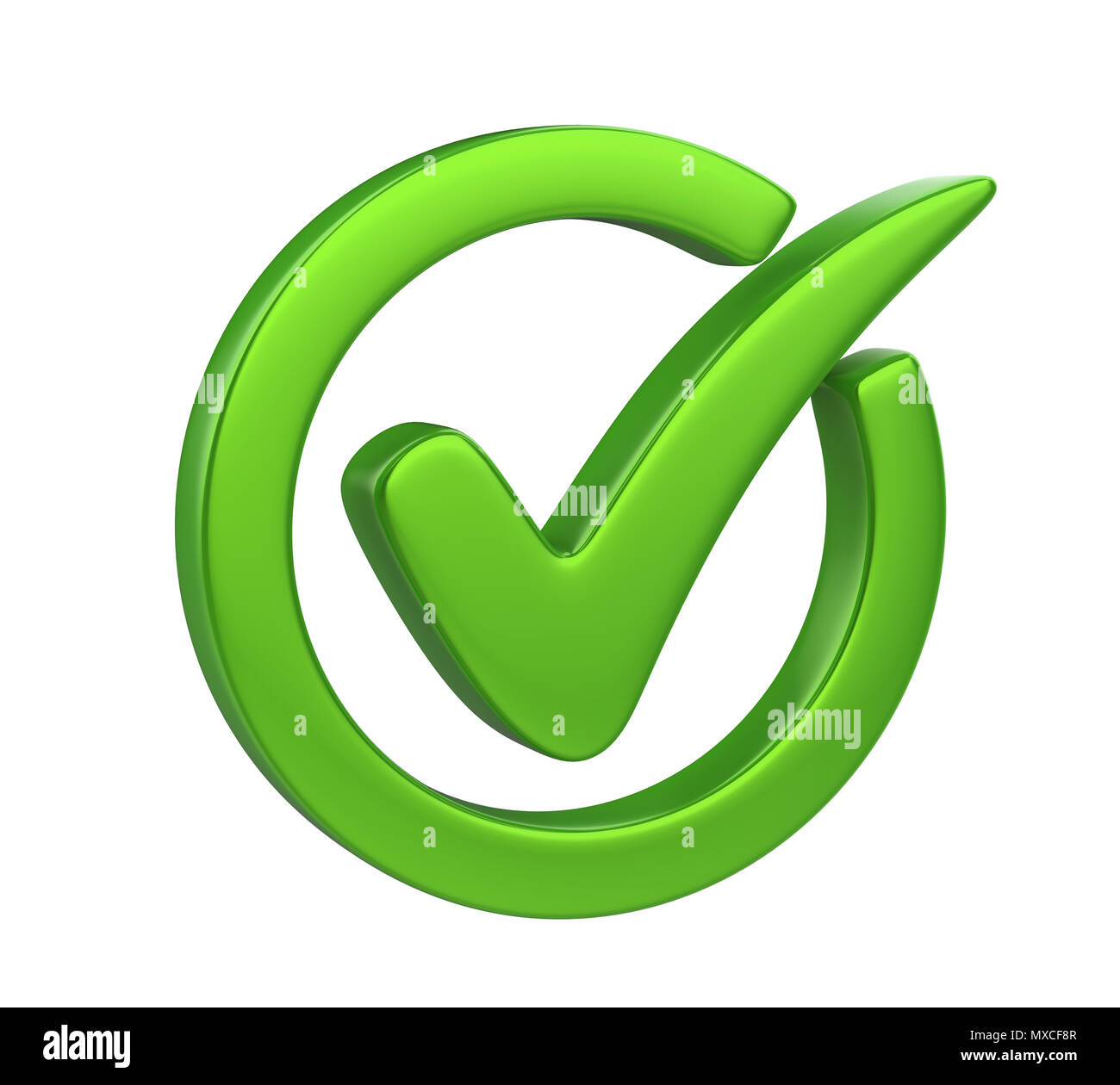 Check Mark Sign Isolated Stock Photo - Alamy