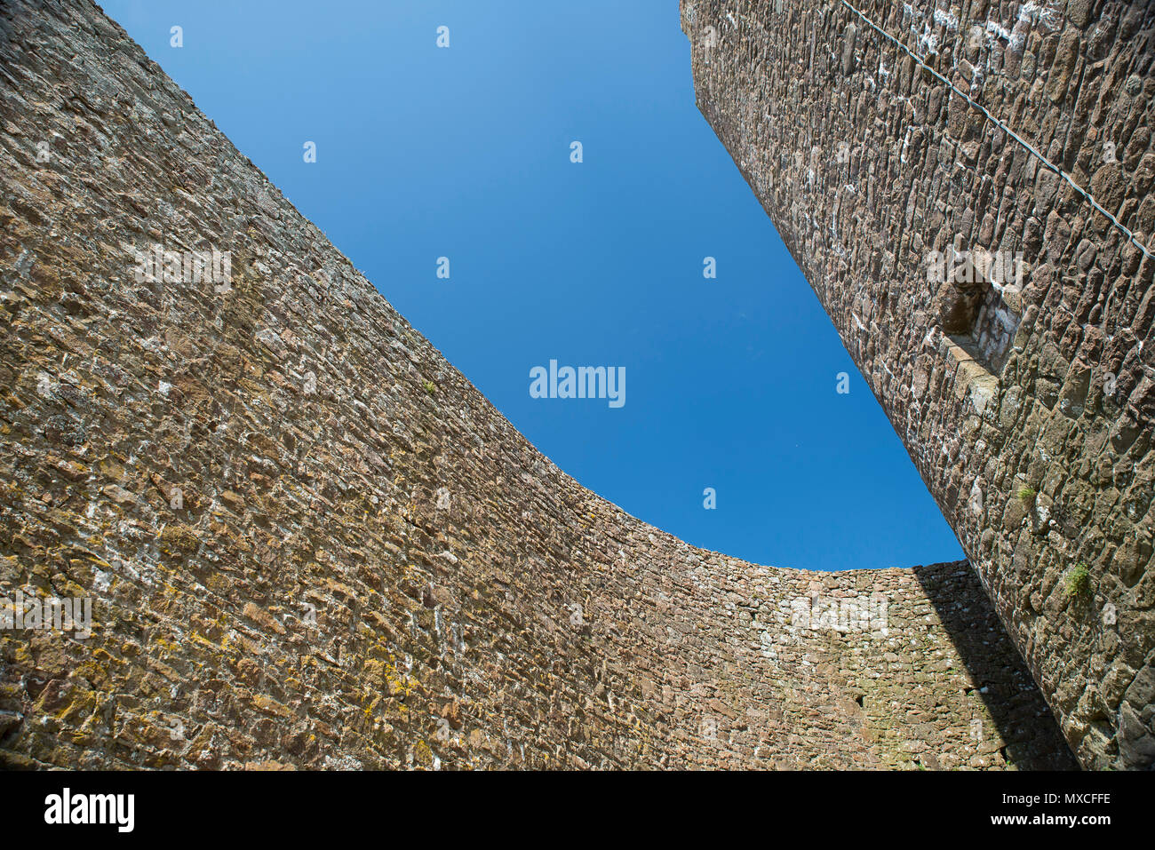 abstract photo of Gorey castle looking up Stock Photo - Alamy