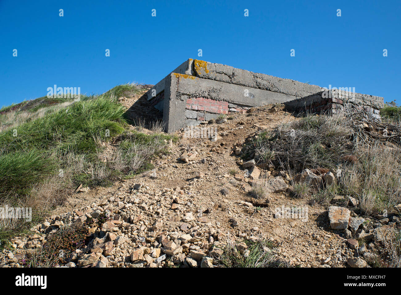 World War 2 german fortifications on the channel islands Stock Photo ...
