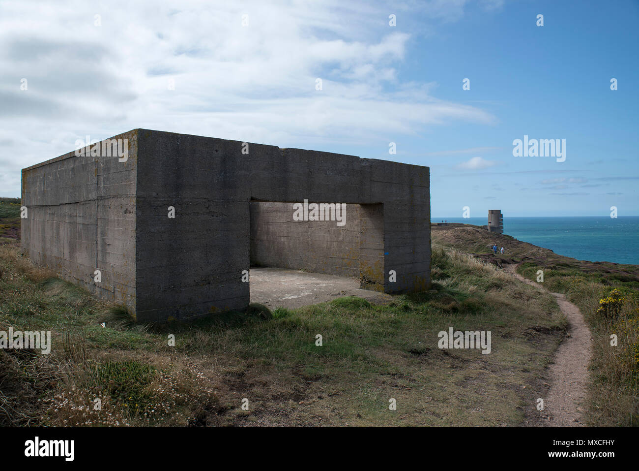 abandoned WW2 military fortification on Jersey Stock Photo - Alamy