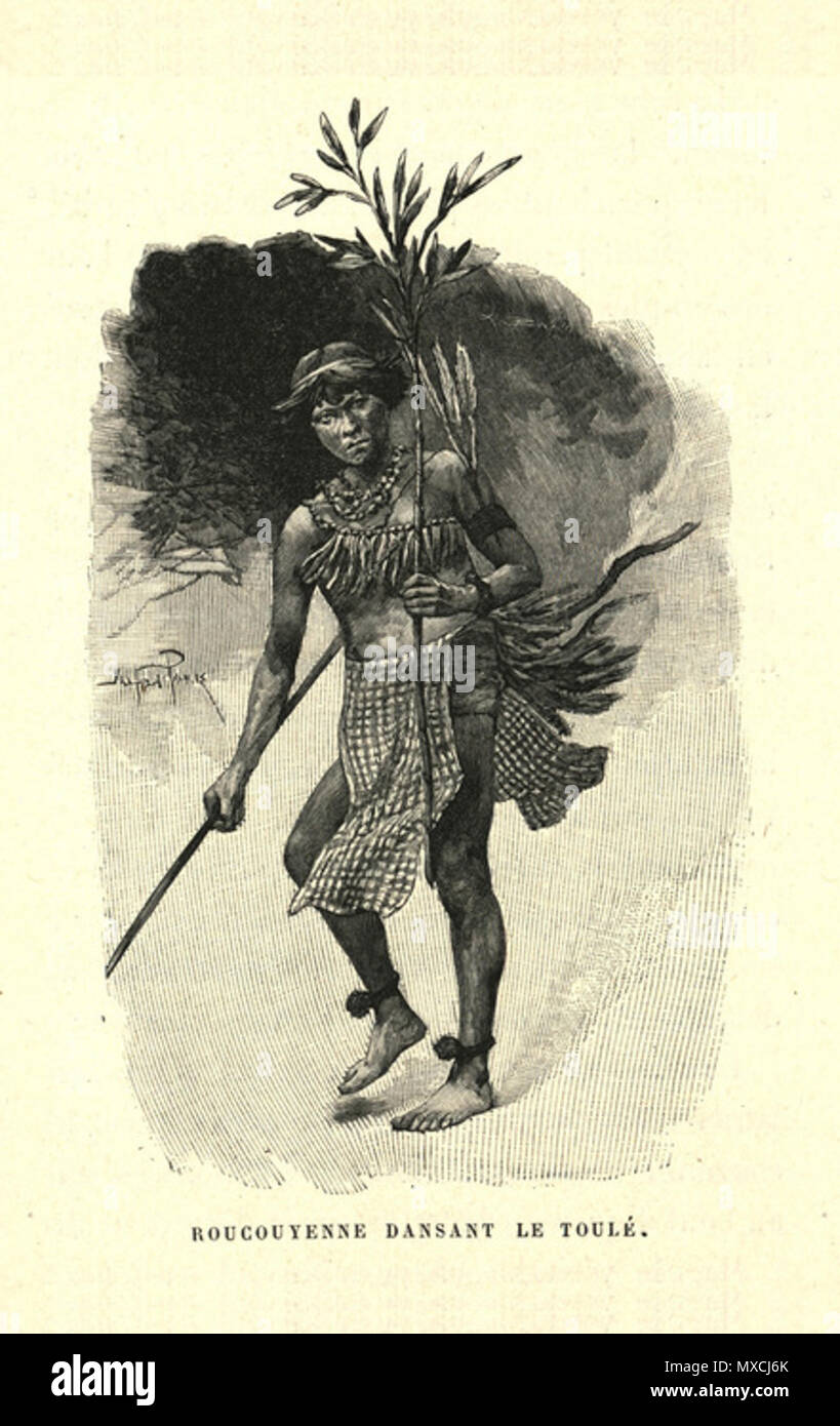 530 Roucouyenne dansant le toulé Manioc Stock Photo - Alamy
