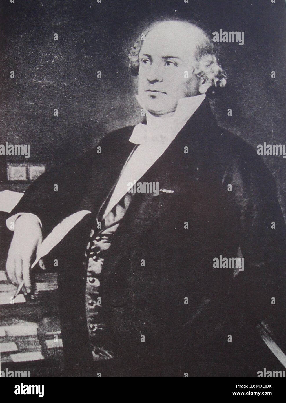 . Painting of German writer and actor de:Louis Schneider . 19th century ...