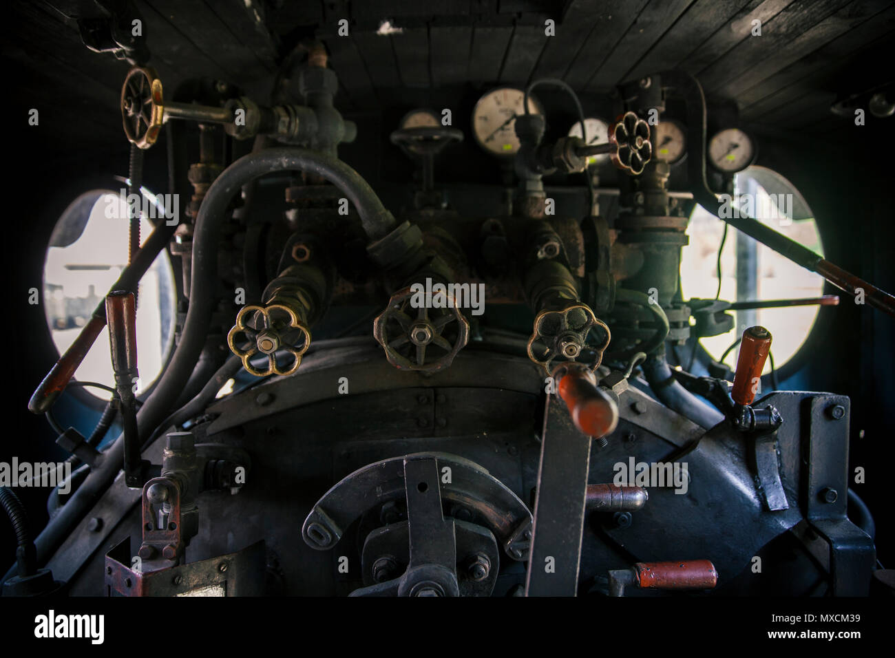Inside steam locomotive cabin hi-res stock photography and images - Alamy