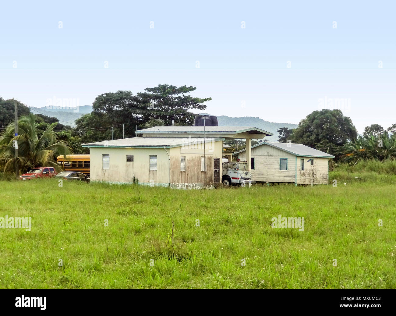 some rural houses in Belize located in Central America Stock Photo - Alamy