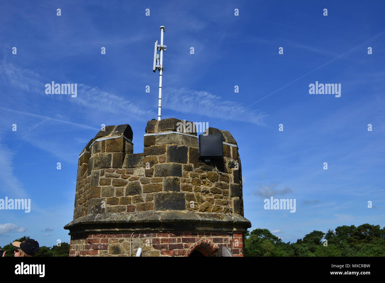 View up to a fortress tower with a door hi-res stock photography and ...