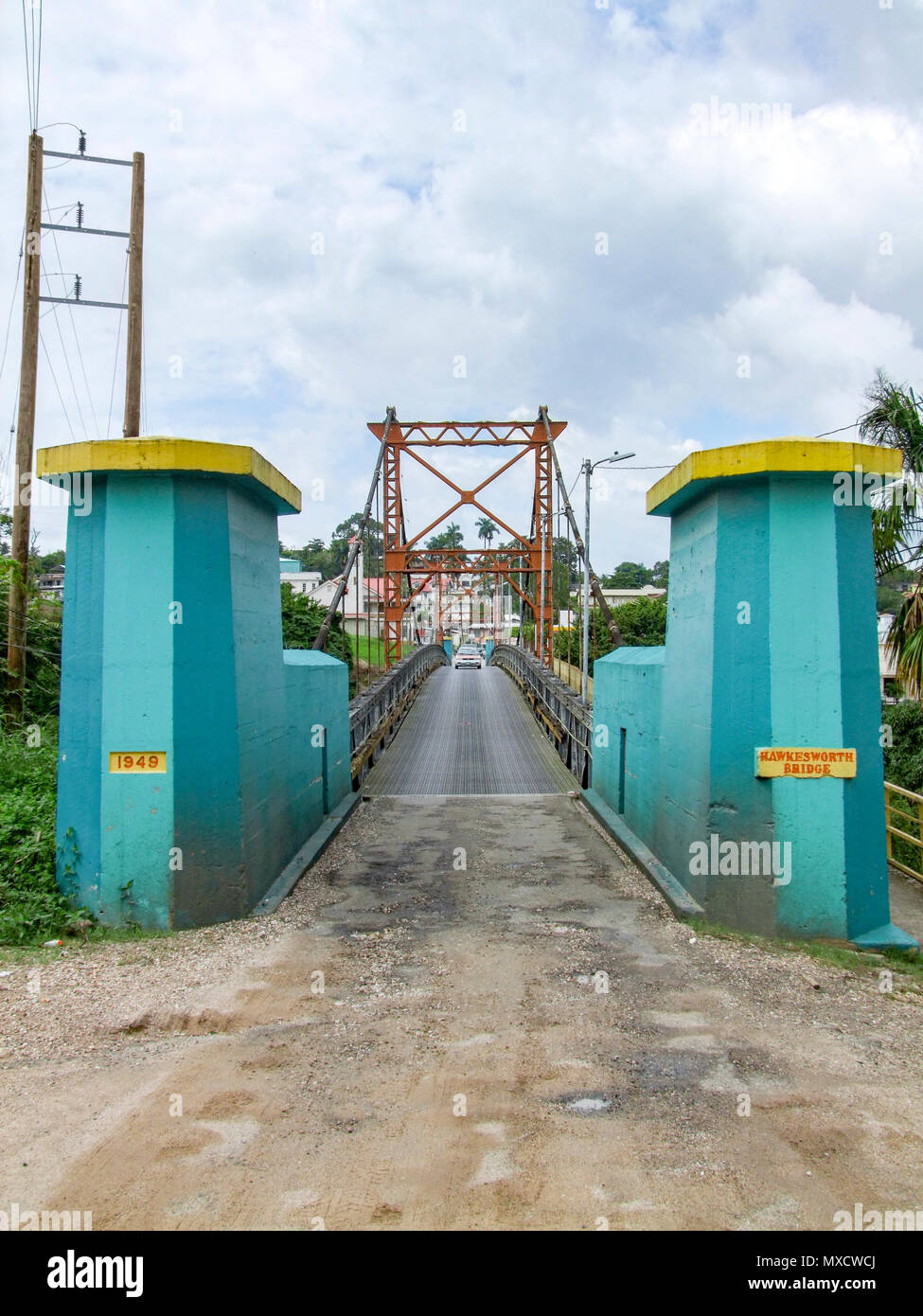 Bridge at a town named San Ignacio in Belize in Central America Stock ...