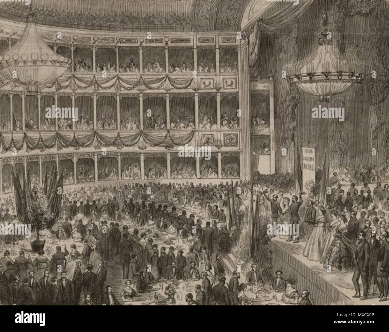 . English: A reception held at the theatre in honour of Giuseppe ...