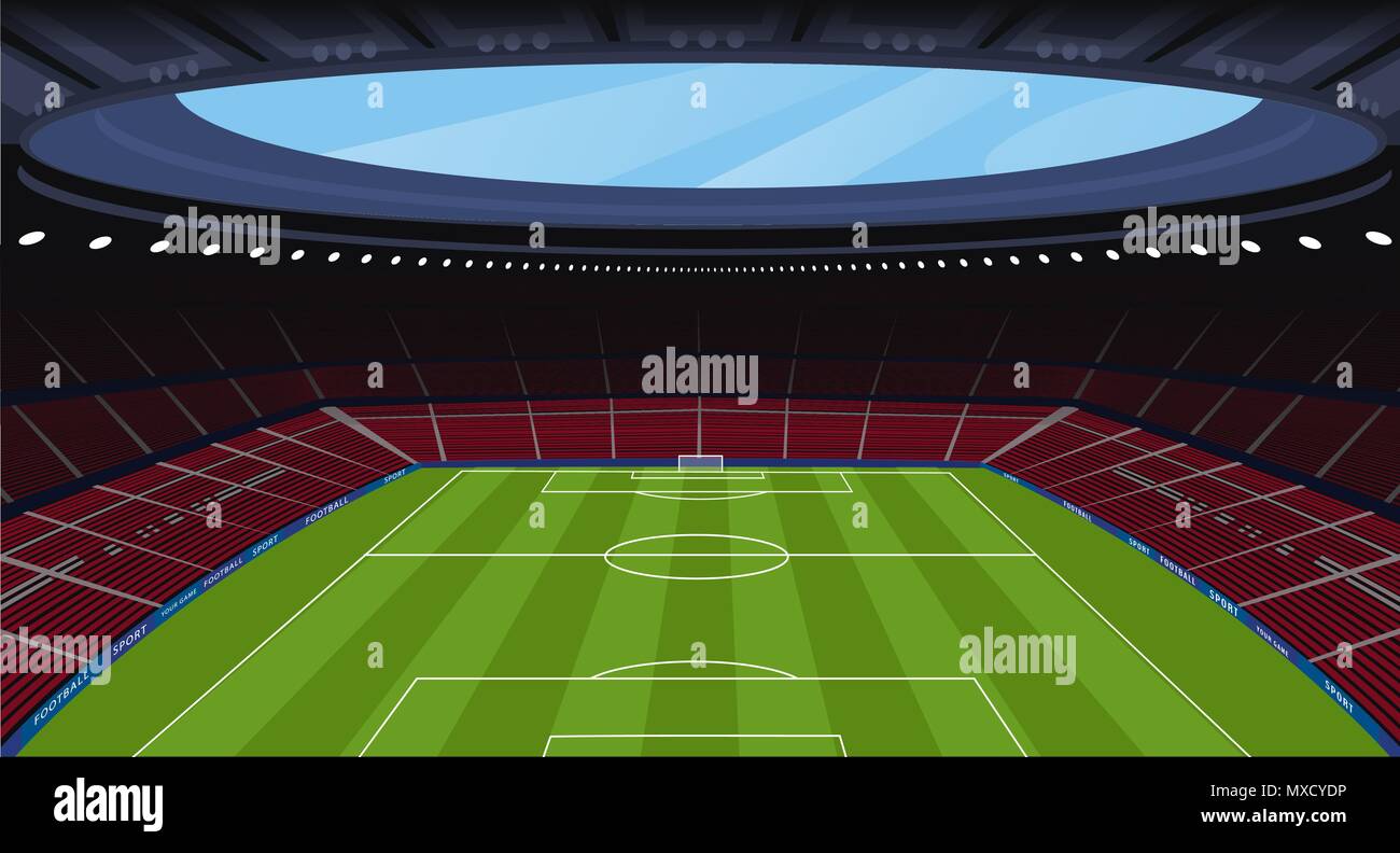 Football stadium inside Stock Vector Images - Alamy