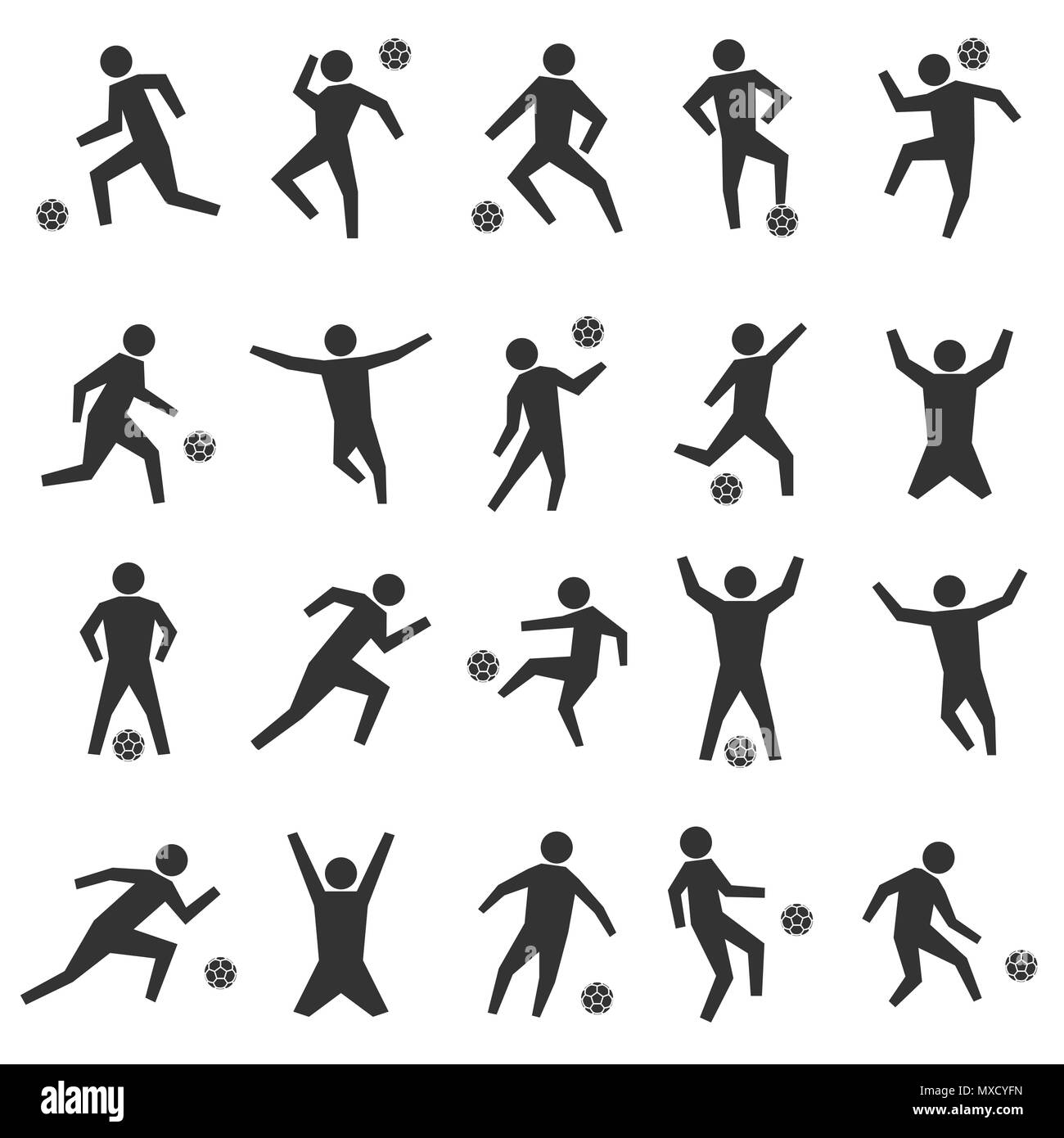 Stick Figure Boy With Football