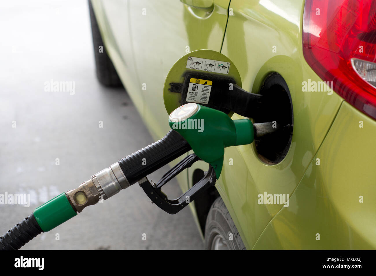 Car refueling on a petrol station Stock Photo - Alamy