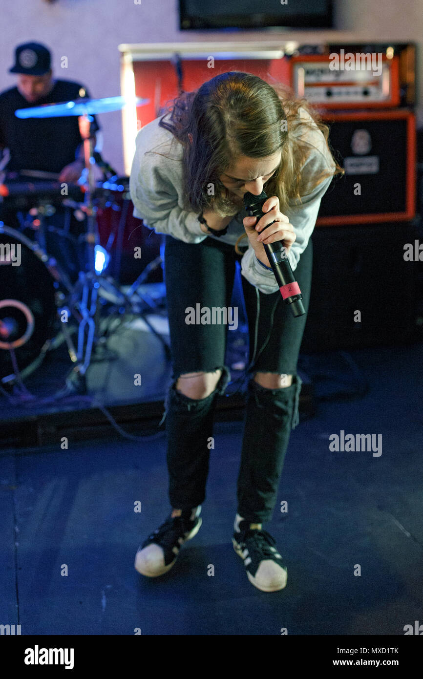Anna Lotterud, singer of Anna of the North, performing live onstage ...