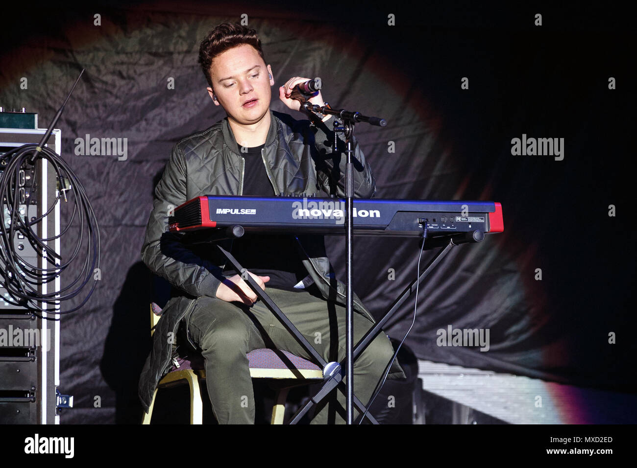 Pop singer Conor Maynard performing live onstage. Conor Maynard live ...