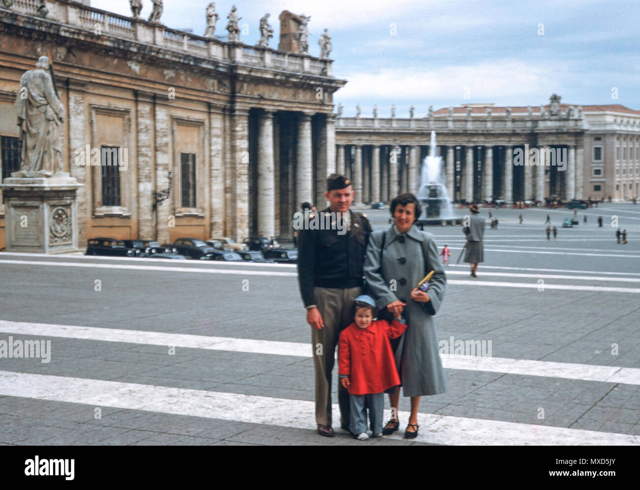 U. S. Army Family Touring Vatican City, 1951 Stock Photo - Alamy