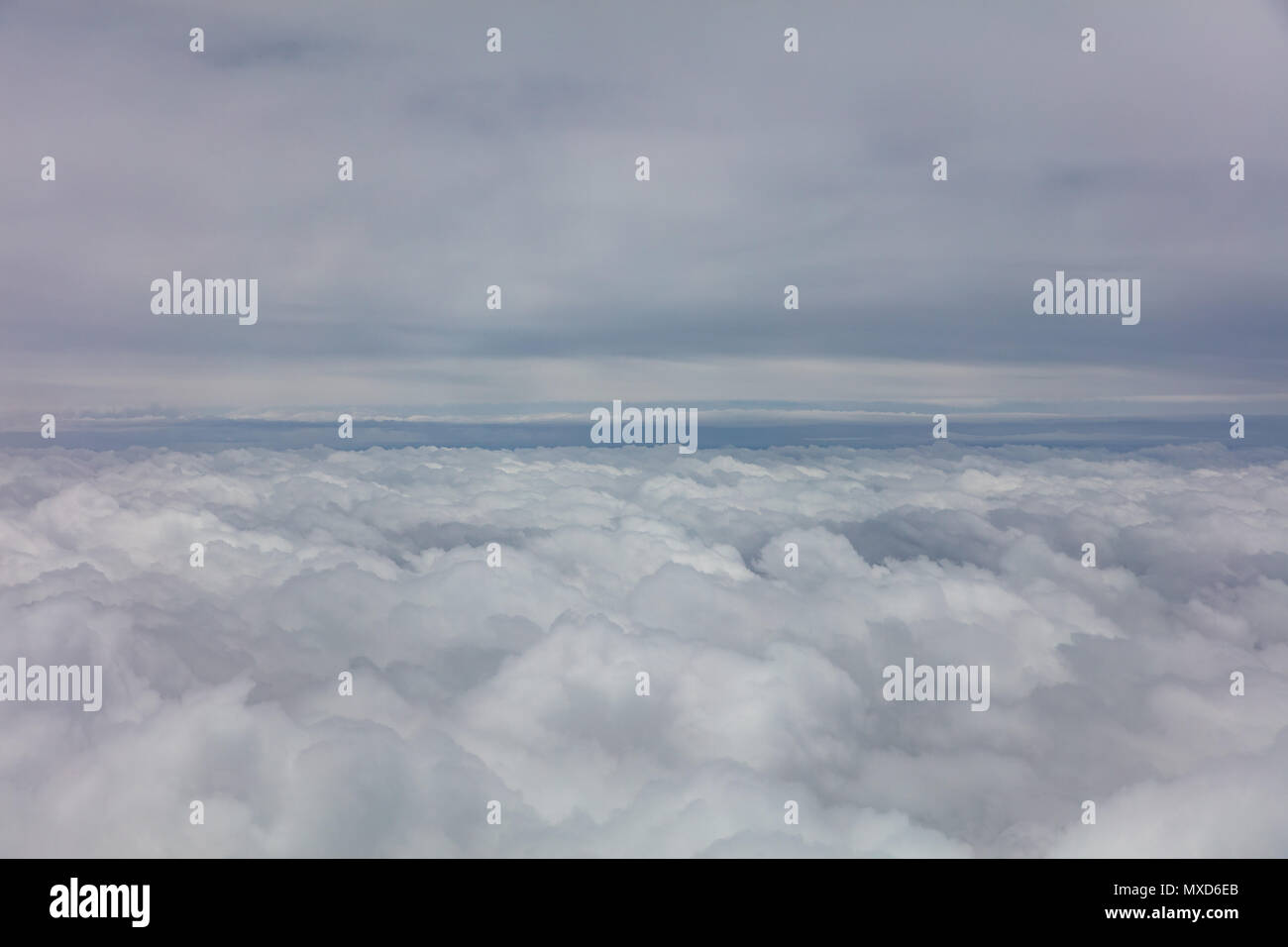 Cloudy sky background. View out of a plane window Stock Photo - Alamy