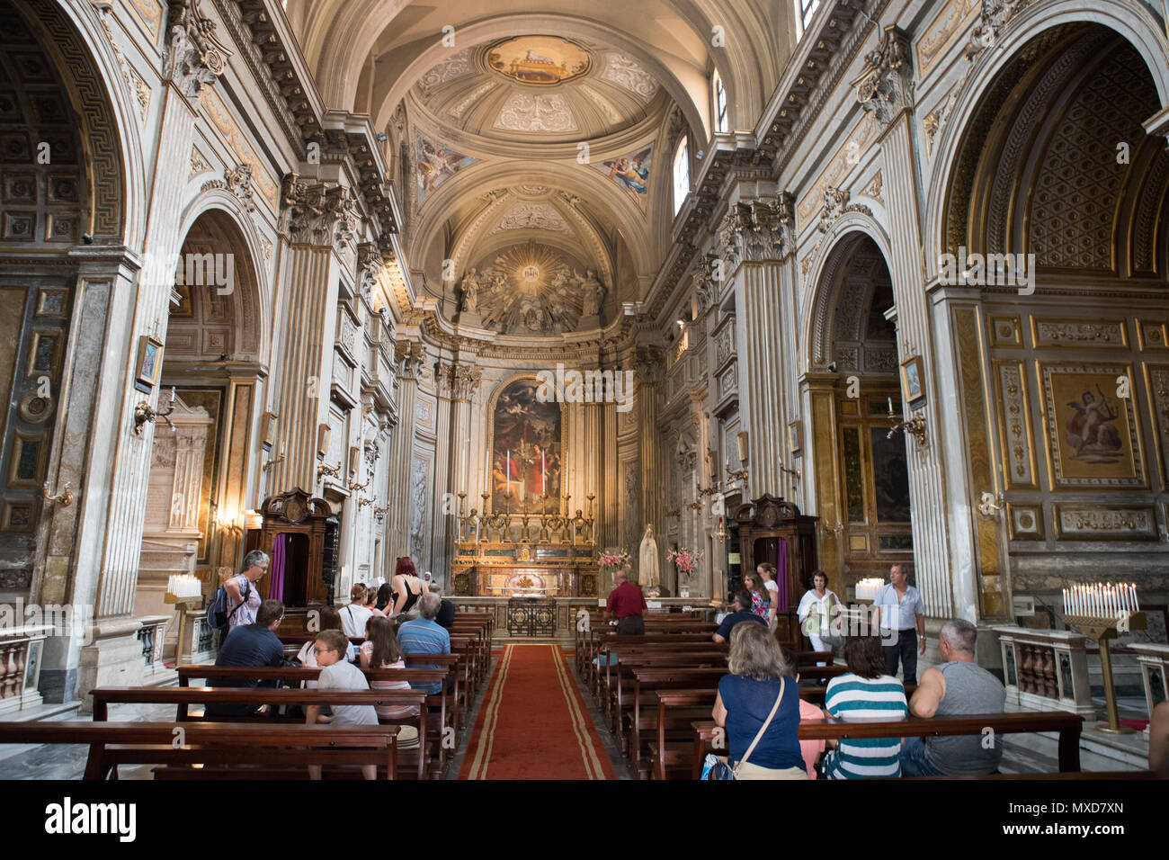 Rome church interior," Santi Vincenzo e Anastasio a Fontana di Trevi ...
