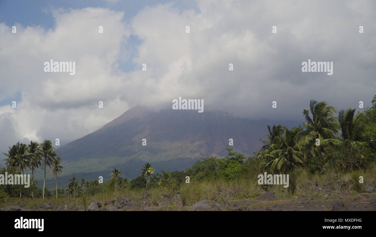 Mount Mayon volcano, the most active in Philippines. Mount Mayon ...
