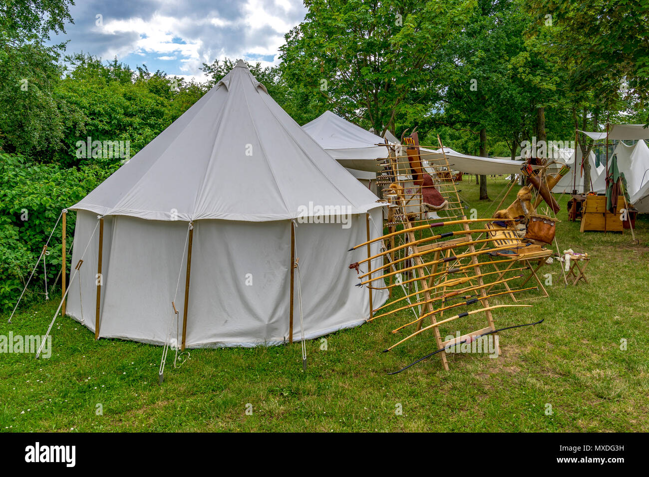 Medieval knight in a field hi-res stock photography and images - Alamy