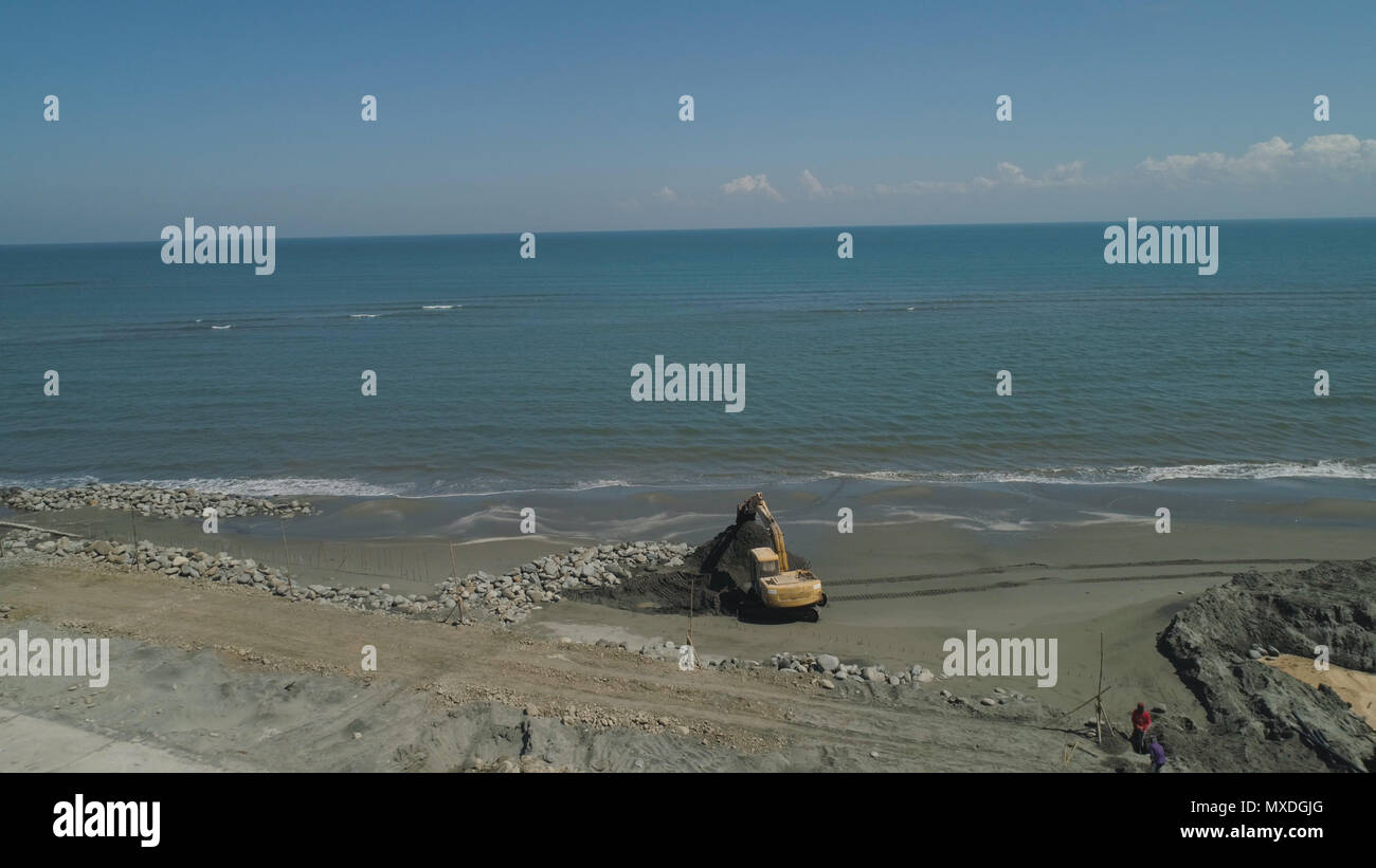 Construction of coastal protective structures, construction of ...