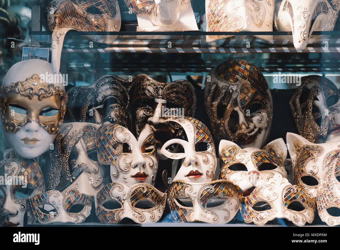 Venetian masks in a shop in Venice Stock Photo - Alamy