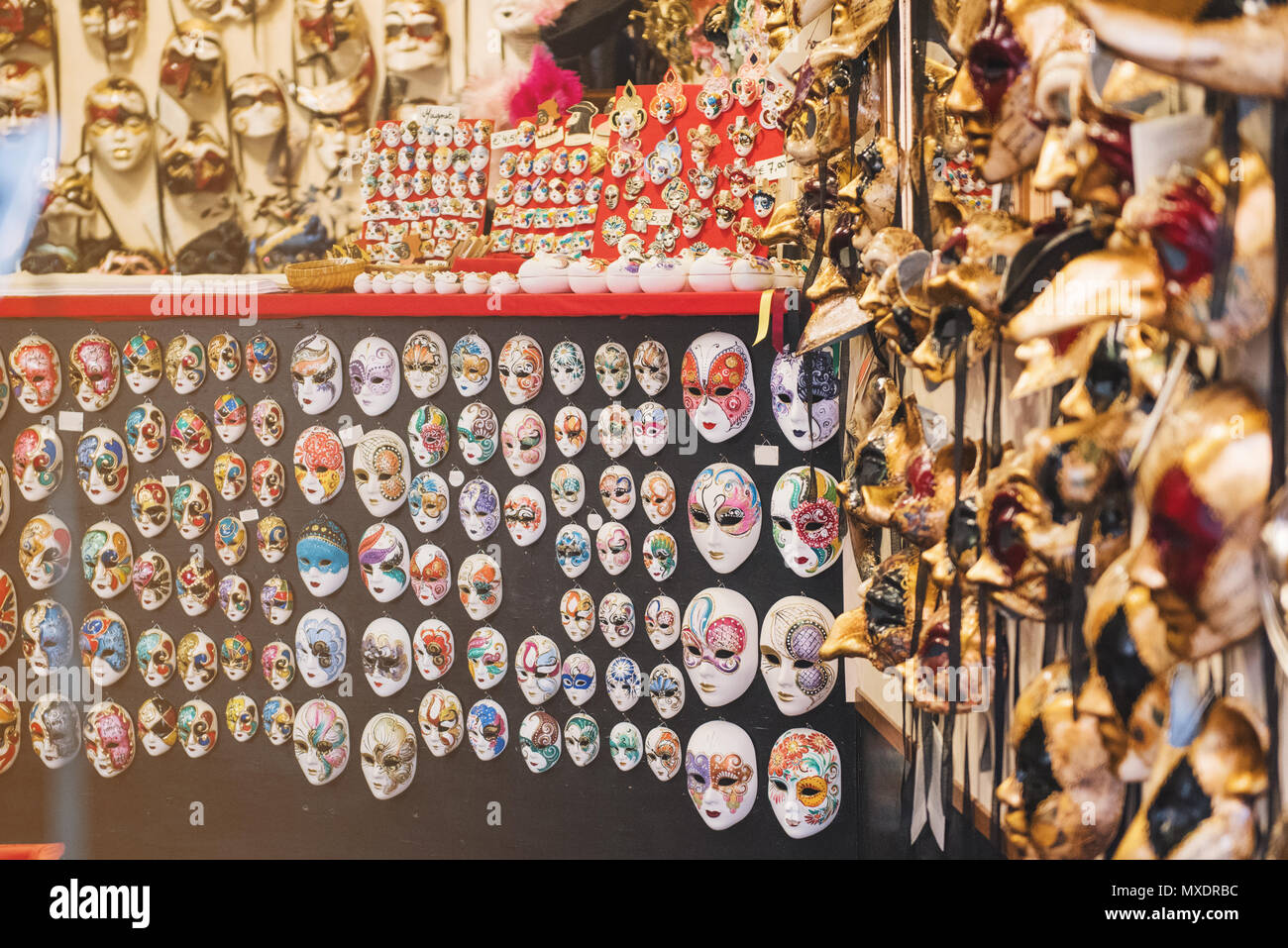 Venetian masks in a shop in Venice Stock Photo - Alamy