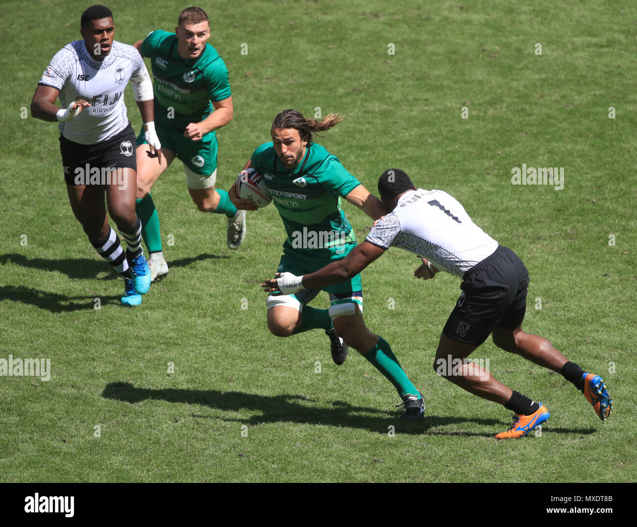 Ireland's Harry McNulty in action during day two of the HSBC London ...