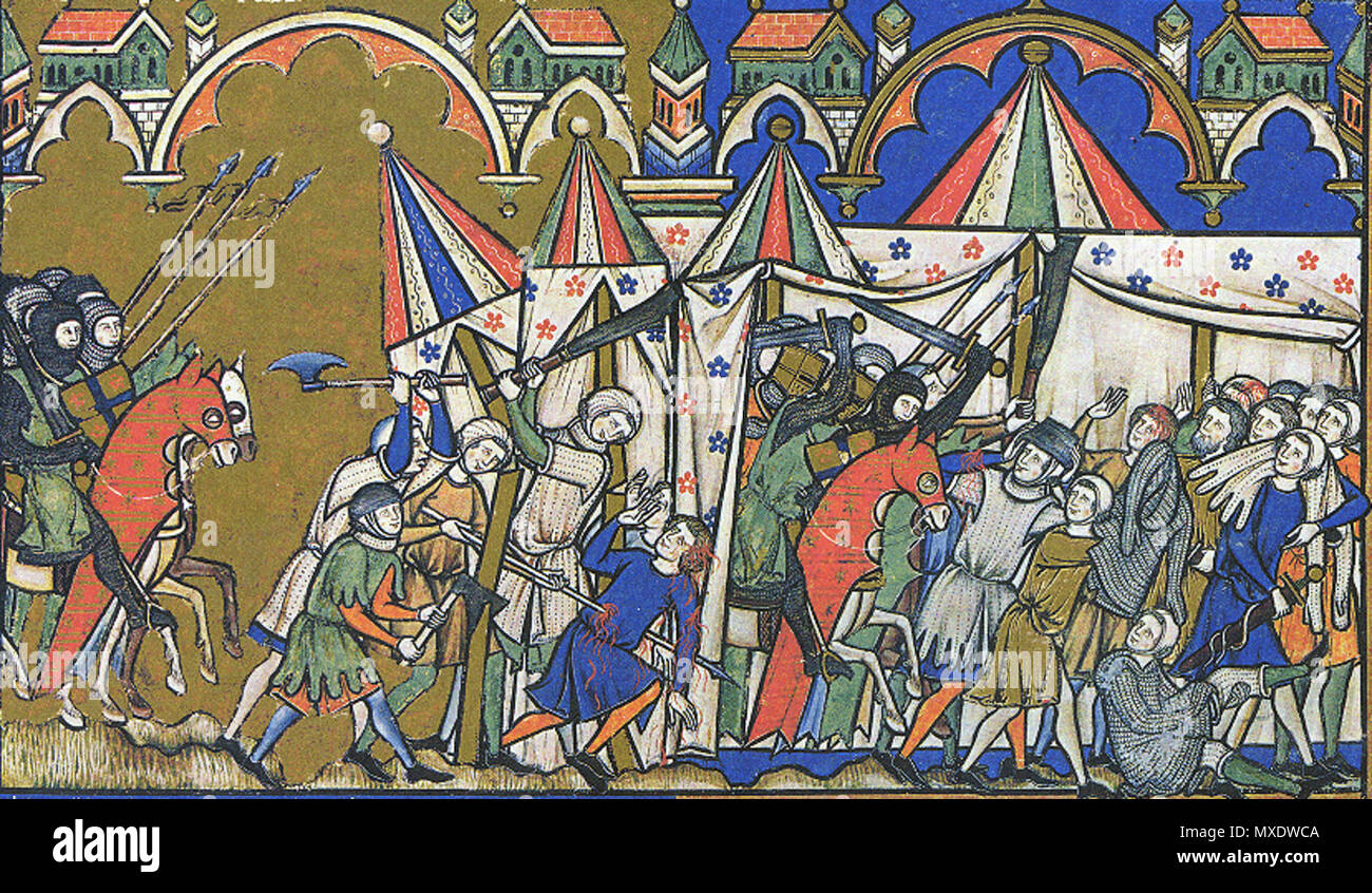 . Battle scene of Lot's rescue. 1240's or 50's 425 Morgan-bible-folio-3 ...