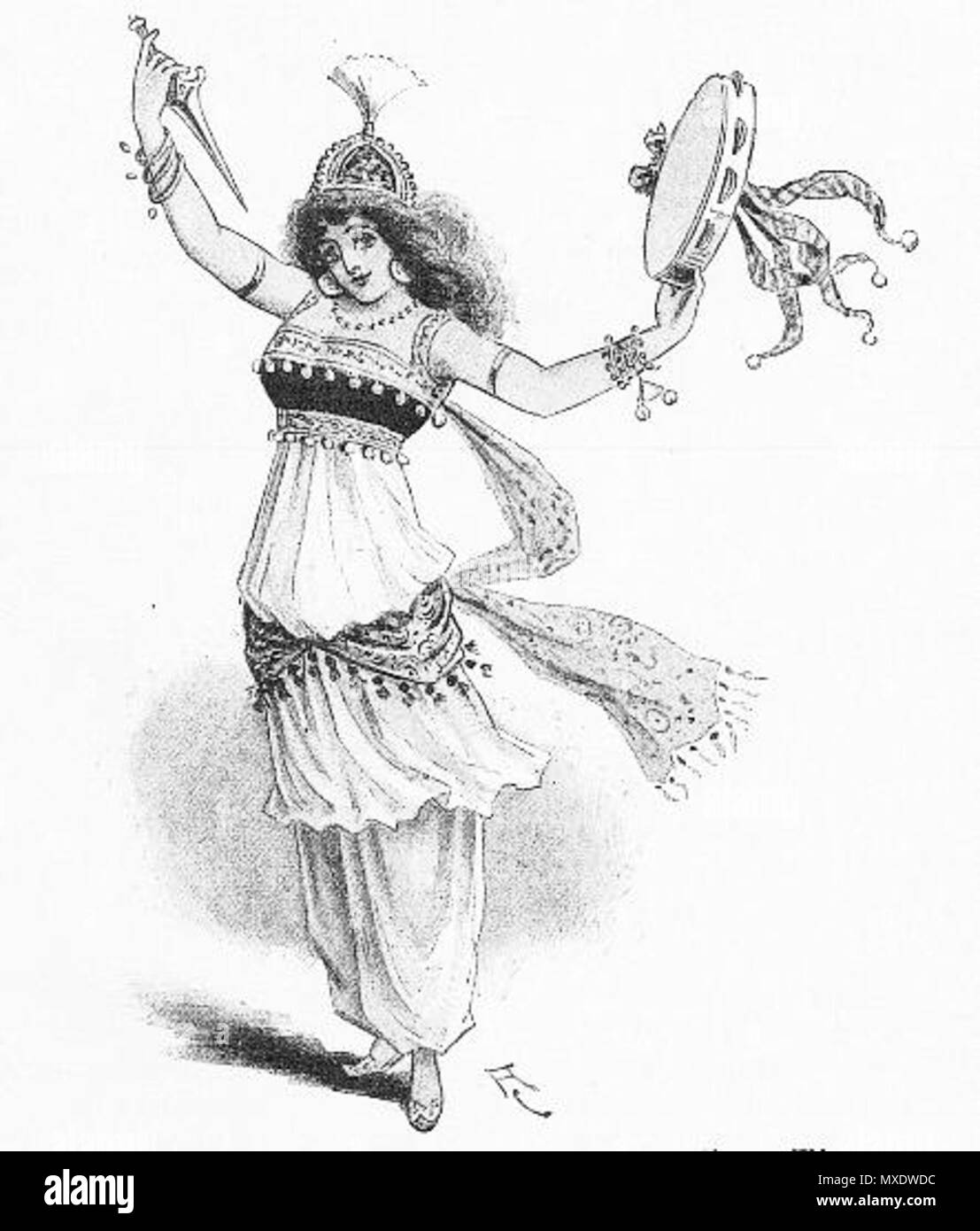 . English: Morgiana dancing to save the life of Ali Baba . 5 December ...