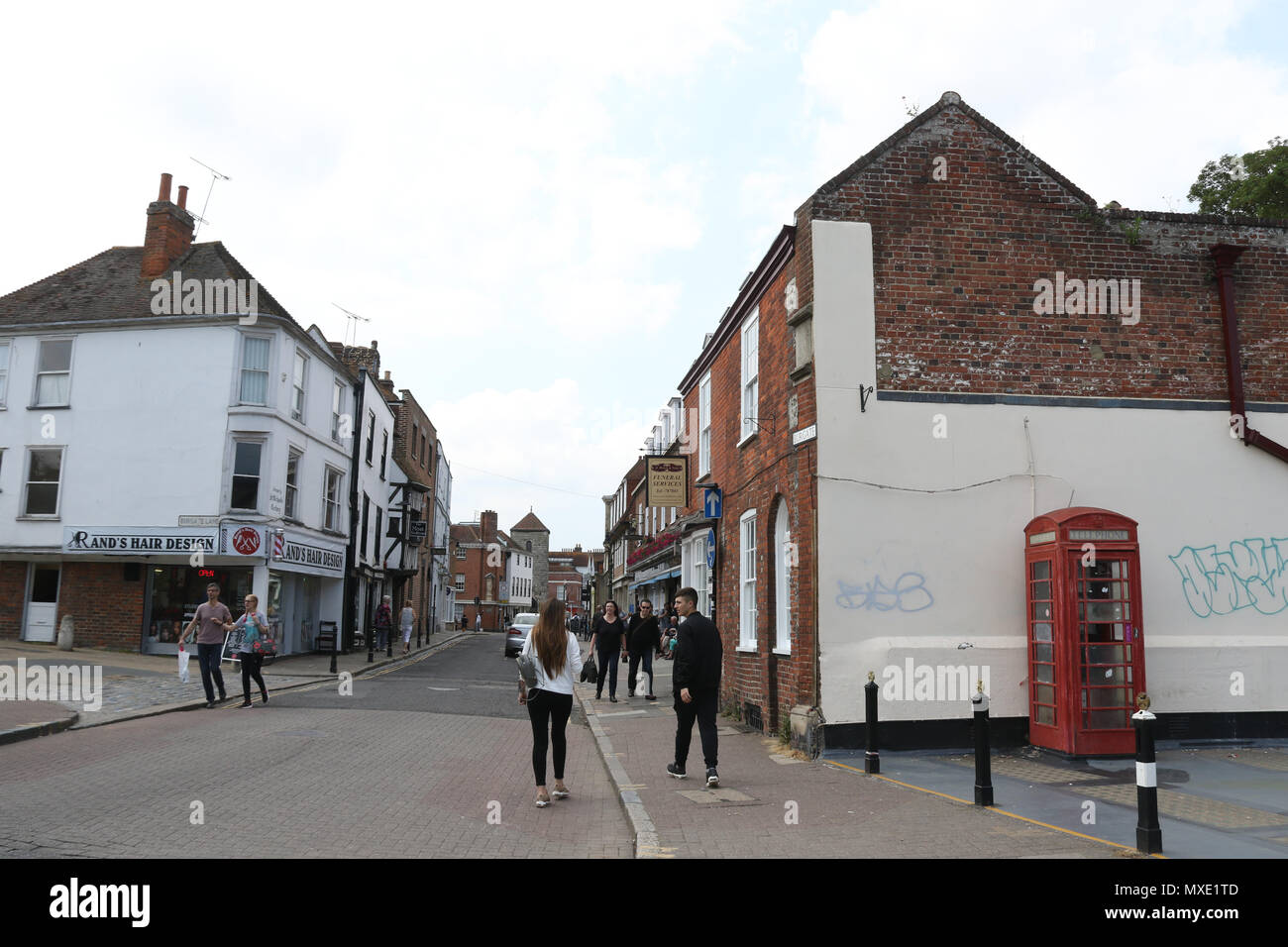 Burgate, Canterbury, viewed from the Lower Bridge Street end Stock ...
