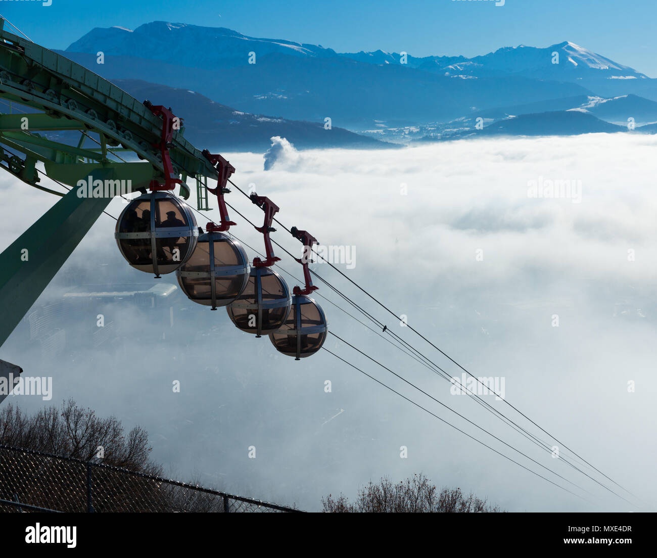 Cable car of Grenoble is transportation landmark in France outdoor ...