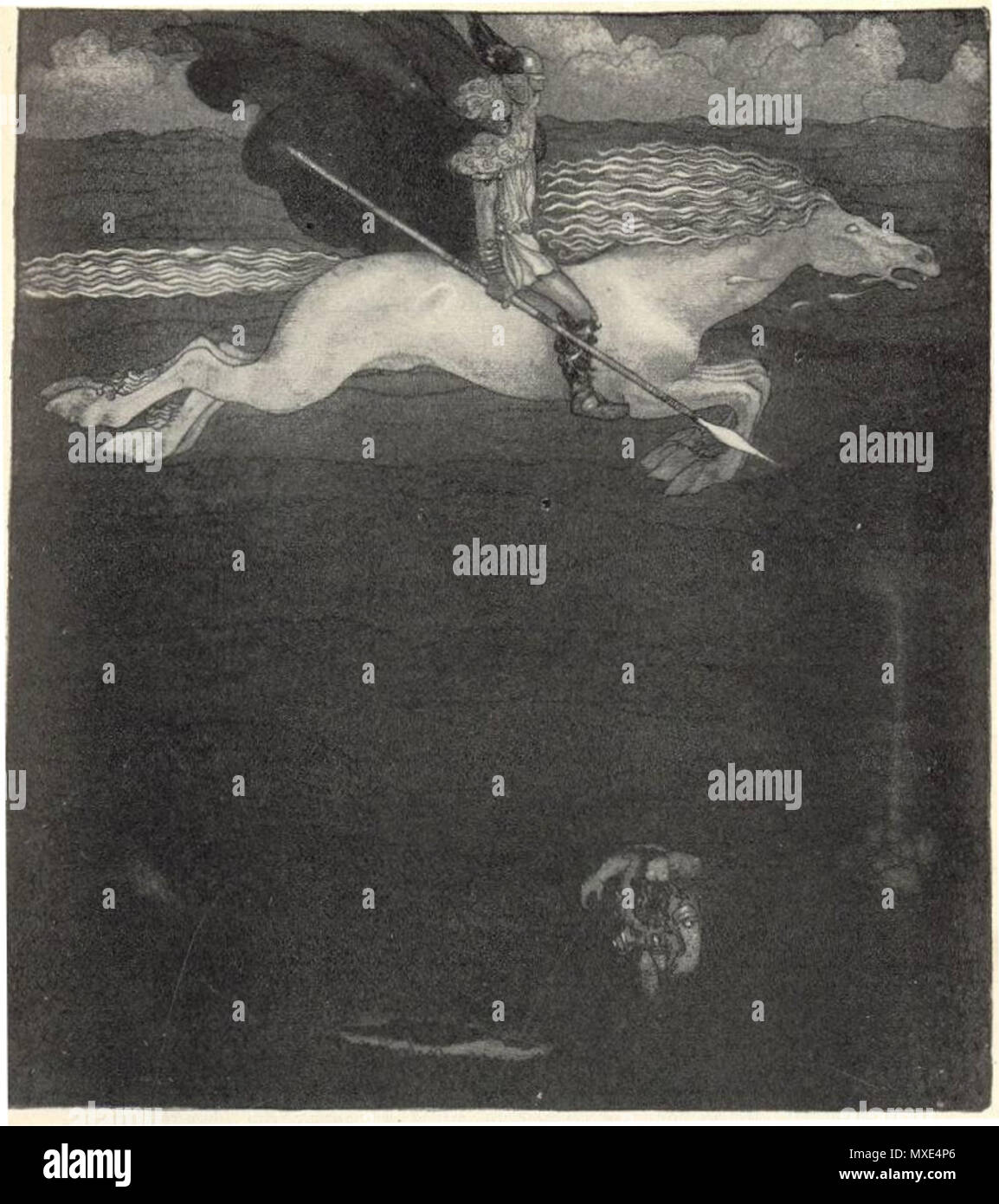 . Odin and Sleipnir 453 Odin and Sleipnir - John Bauer Stock Photo - Alamy