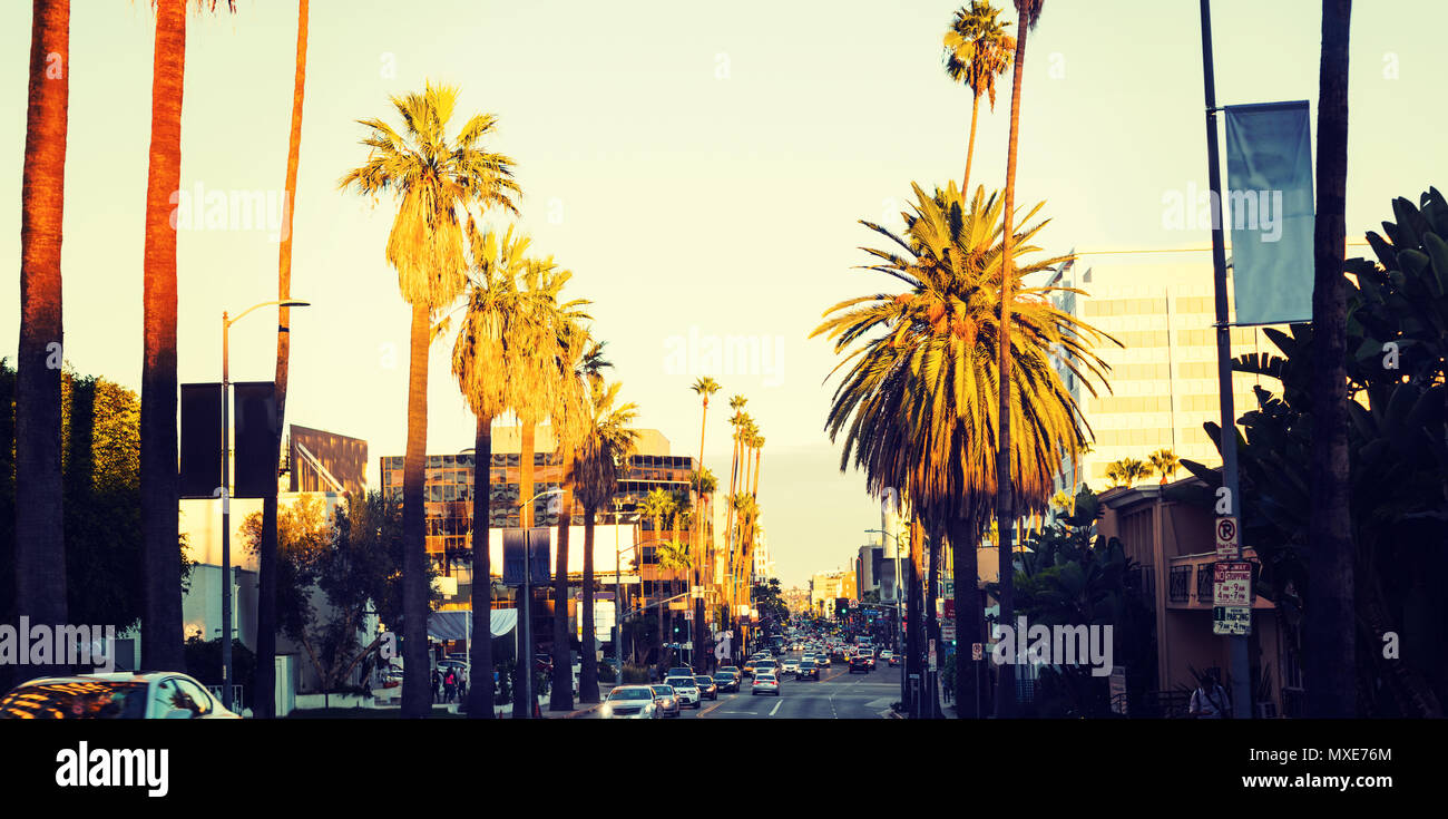 Sunset boulevard night hollywood hi-res stock photography and images ...