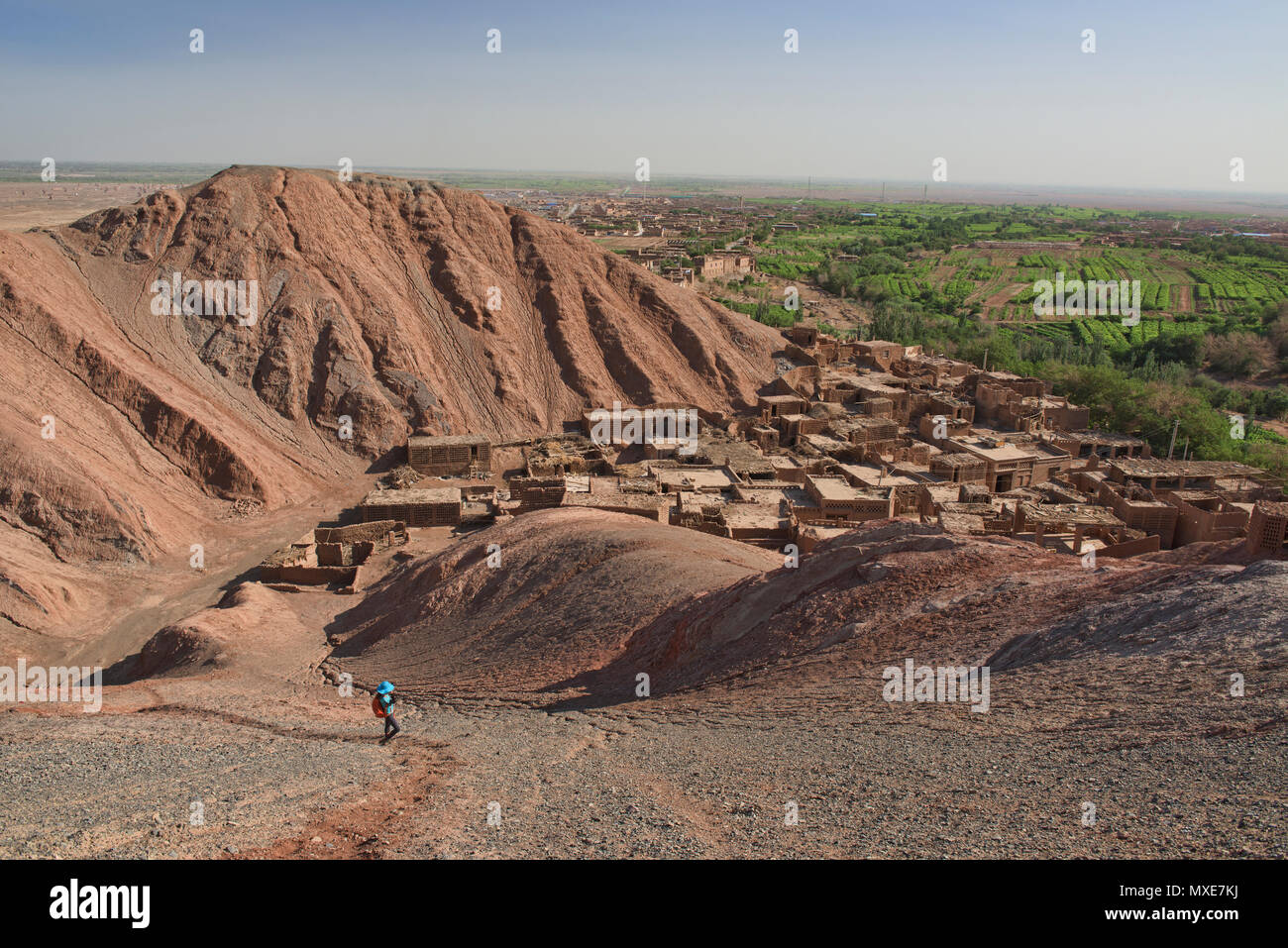 Ancient mud brick village in the Tuyoq Valley, Turpan, Xinjiang, China ...