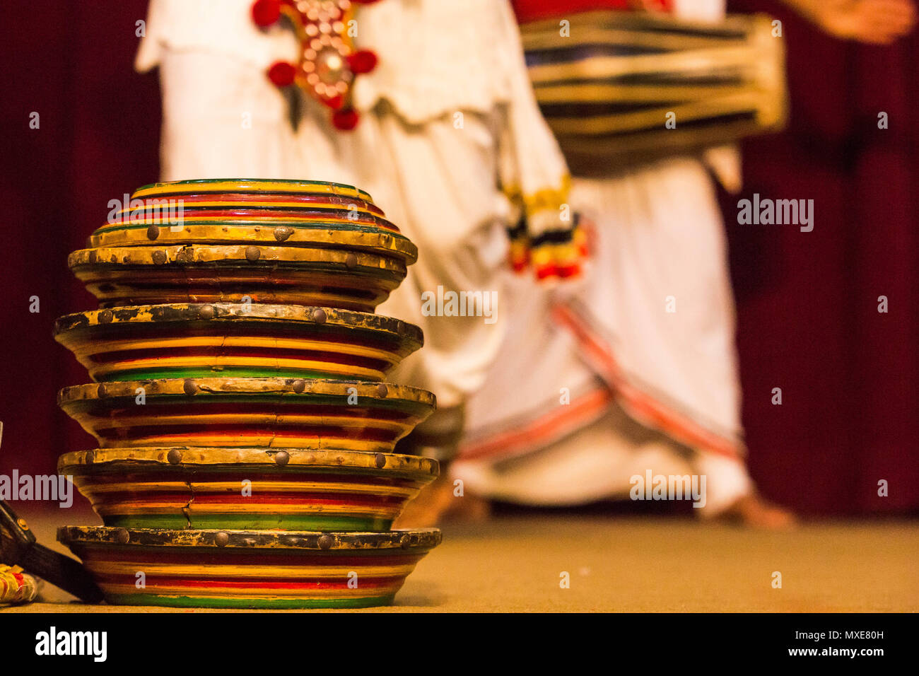 Detail of instrument. Mallawaarachchi, Kandyan Folk Dance. Kandy, Sri ...