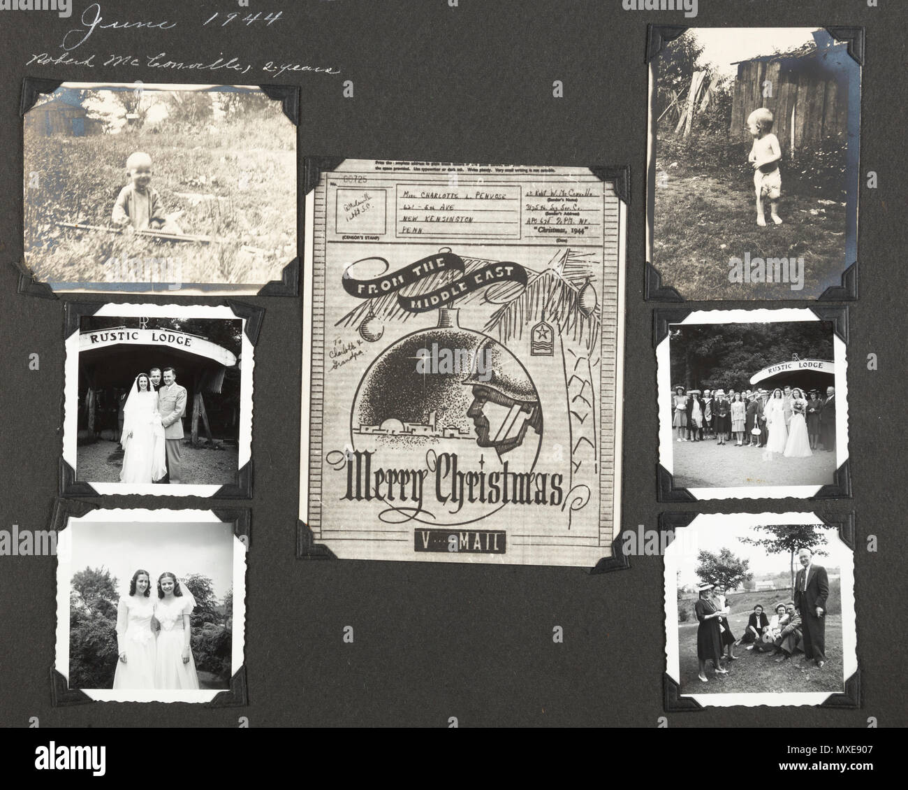 World War 2 Christmas Card from a Serviceman Serving Overseas, 1944 ...