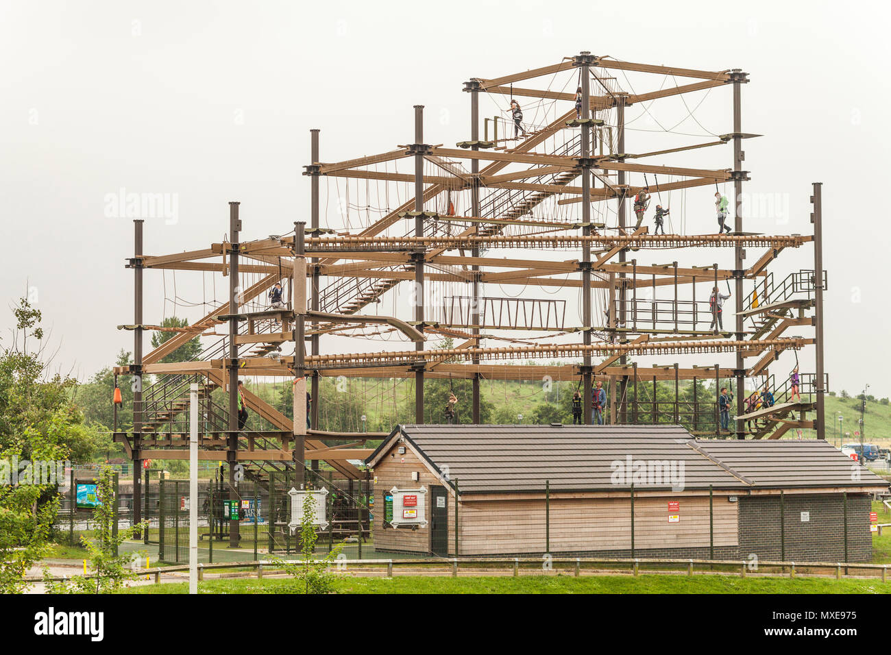 The Air Trail Adventure Course at Stockton on Tees,England,UK Stock ...