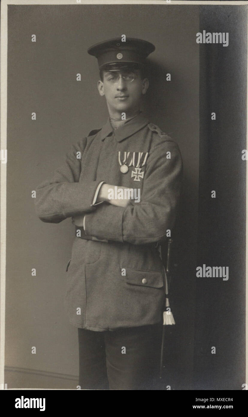 . English: A Saxonian soldier with the Friedrich-August-Medaille and ...