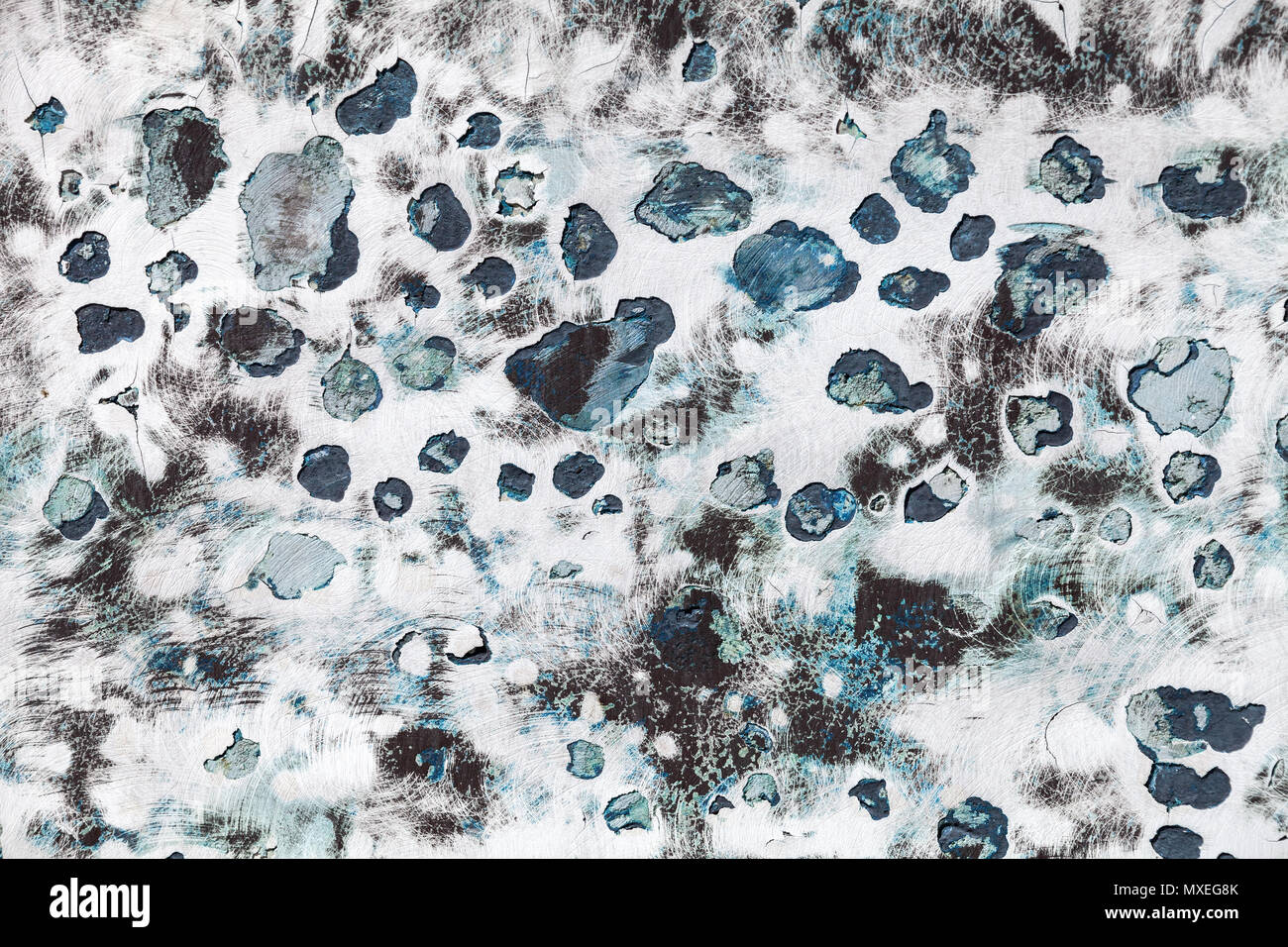 Grungy metal hull under renovation, background photo texture Stock ...